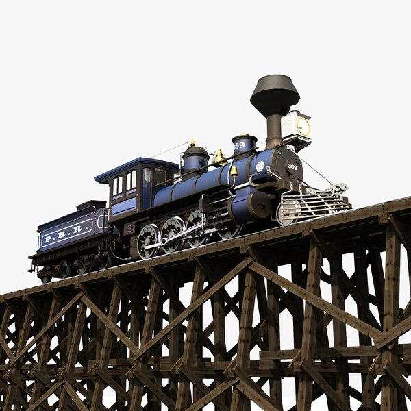 3d model prr engine tender rigged