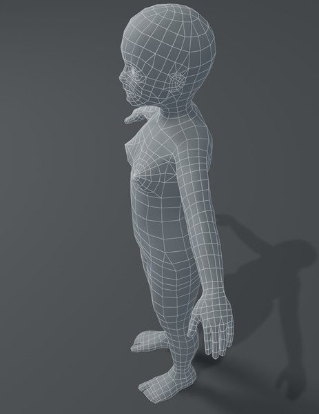 Girl Kid Child Body Base Mesh 3D 모델 3D 모델 - TurboSquid 1529729