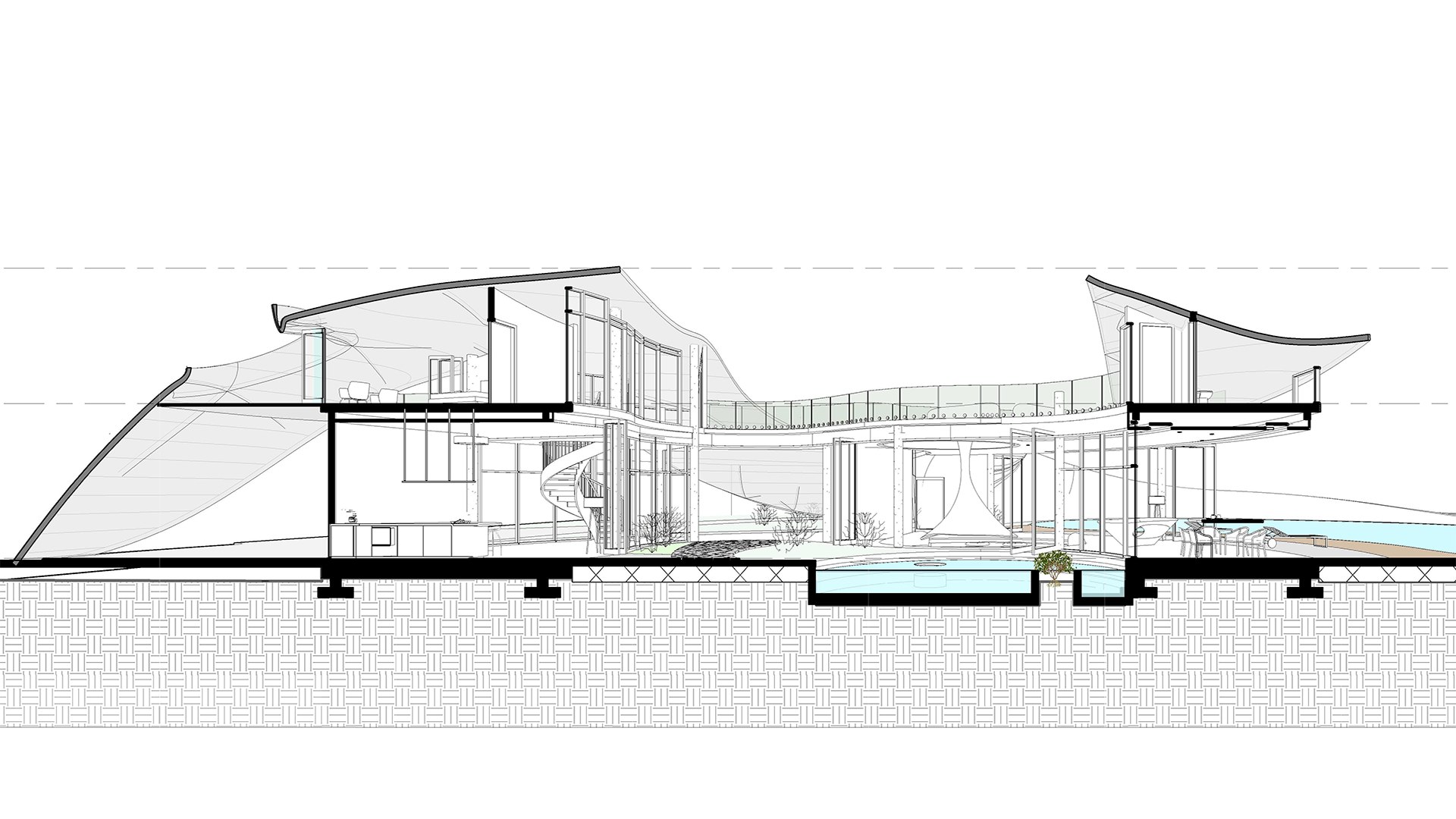 Modern House Ribbon House - Revit 3D - TurboSquid 2512329