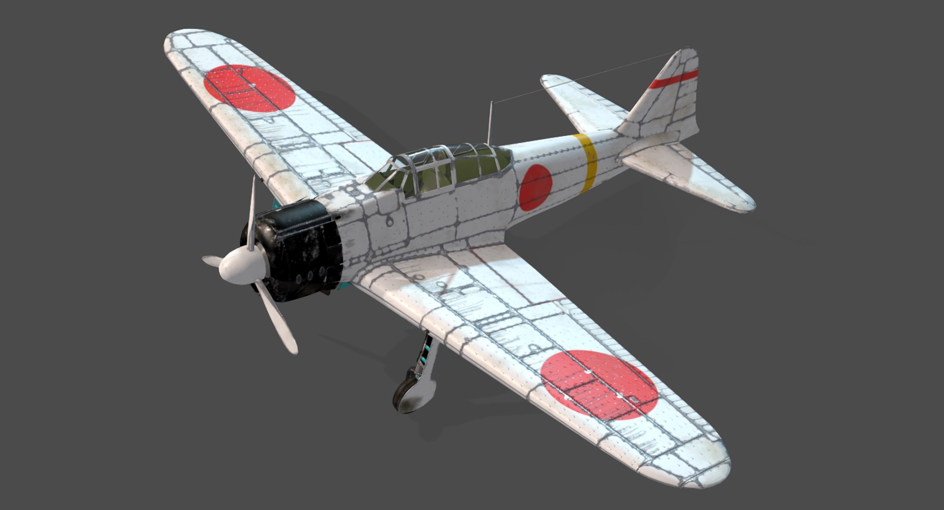 Aircraft A6m2 Zero Real-time 3d Max