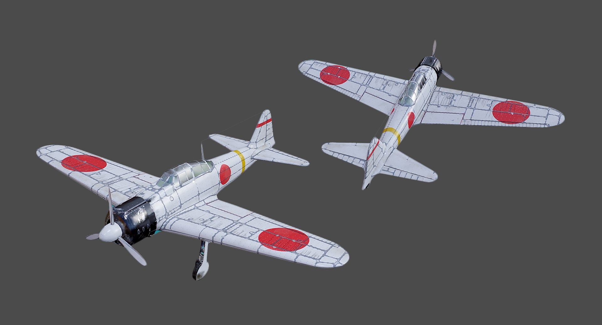 Aircraft A6m2 Zero Real-time 3d Max