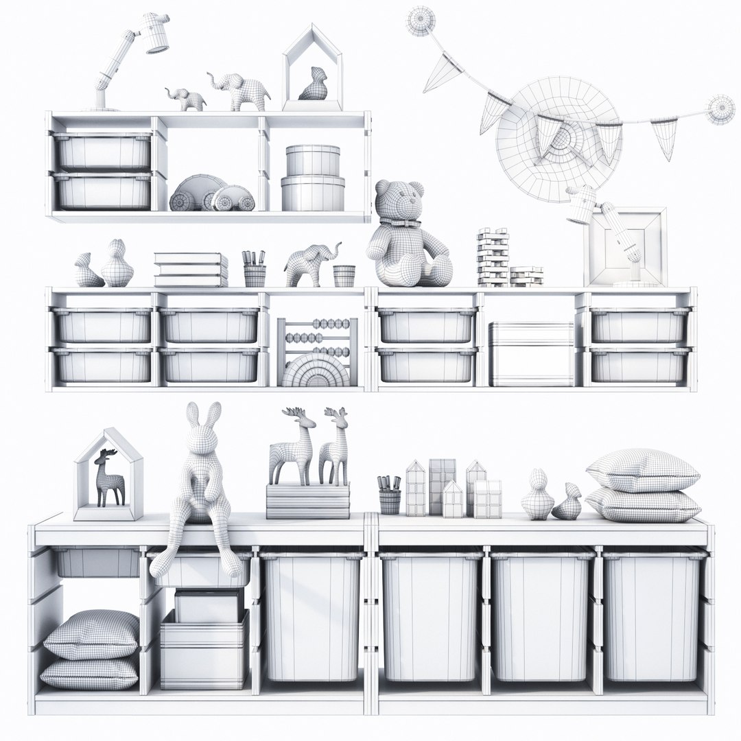 Ikea Trofast Set 3D Model - TurboSquid 1765300