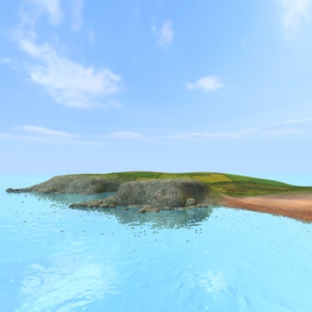 Scenery Beach 3d Model