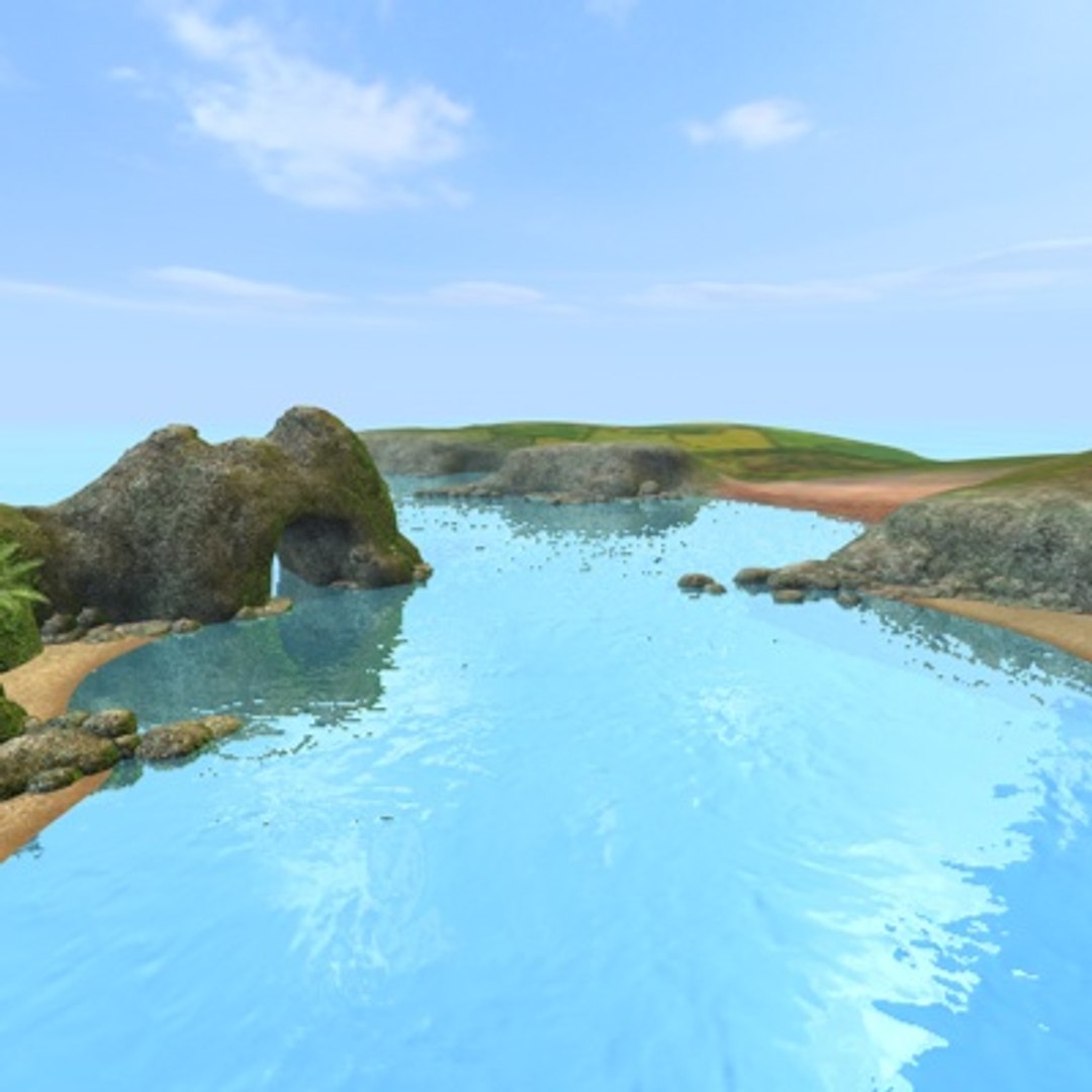 Scenery Beach 3d Model
