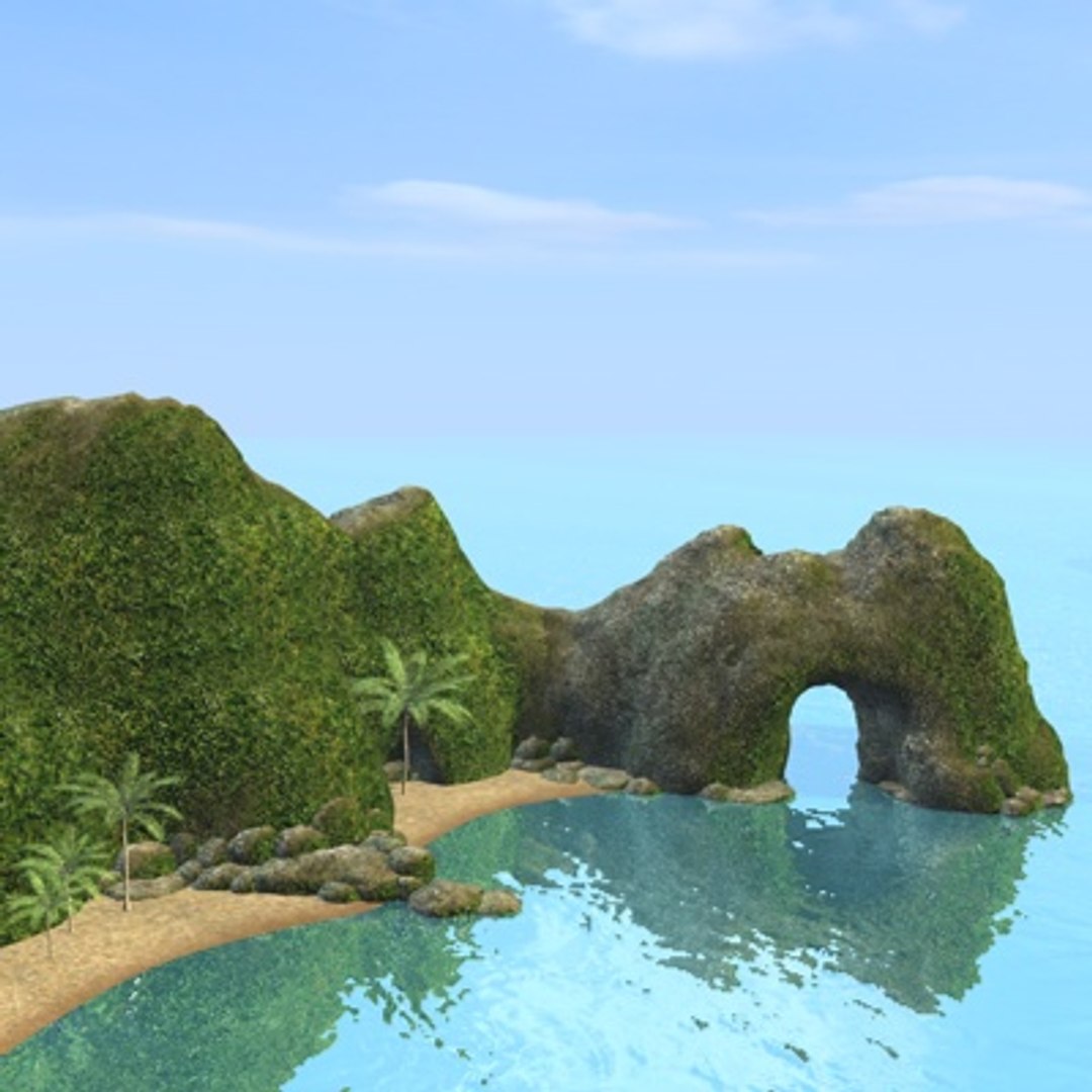 Scenery Beach 3d Model