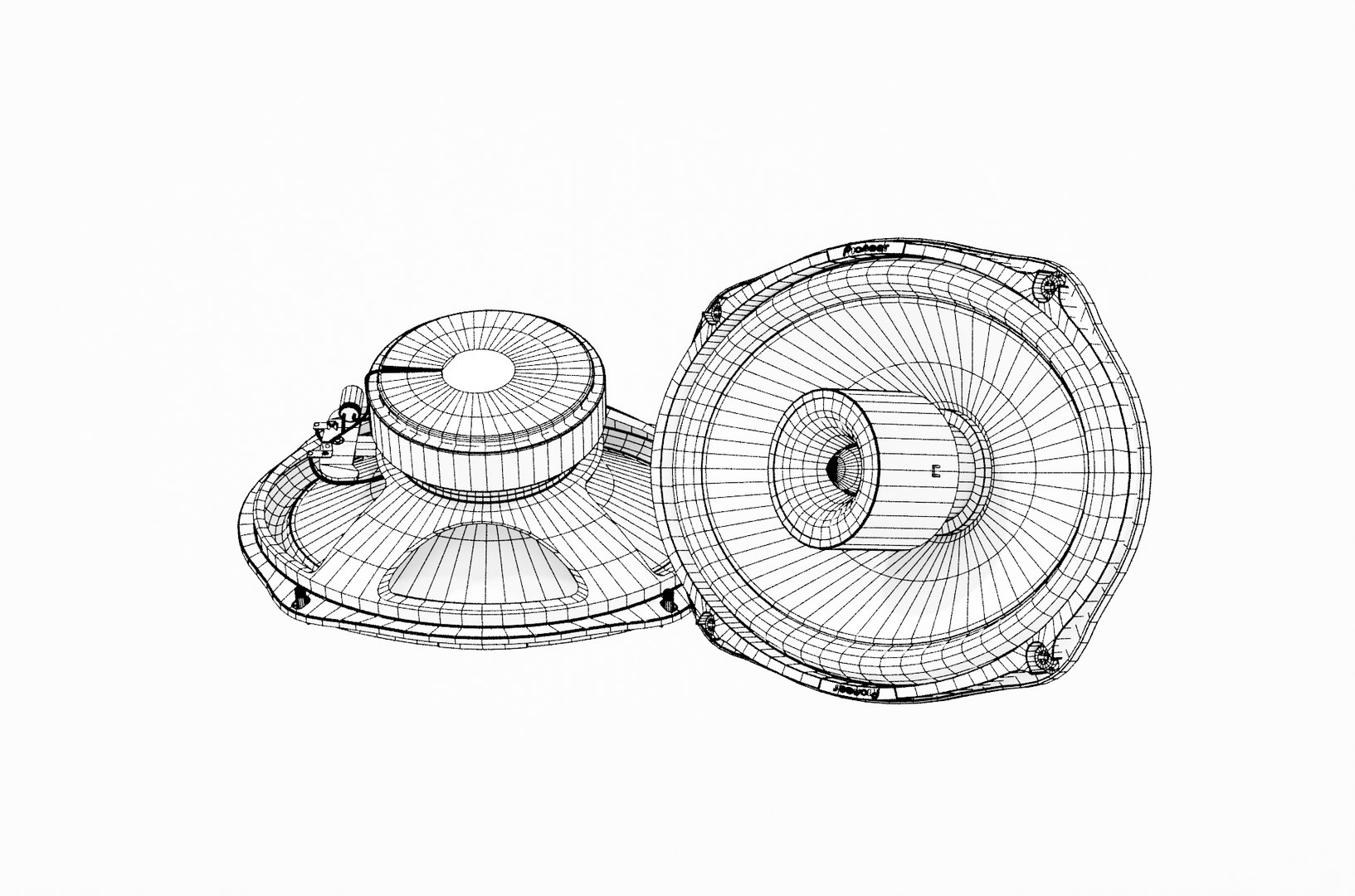 Subwoofer Pioneer 6x9 3D - TurboSquid 2041908