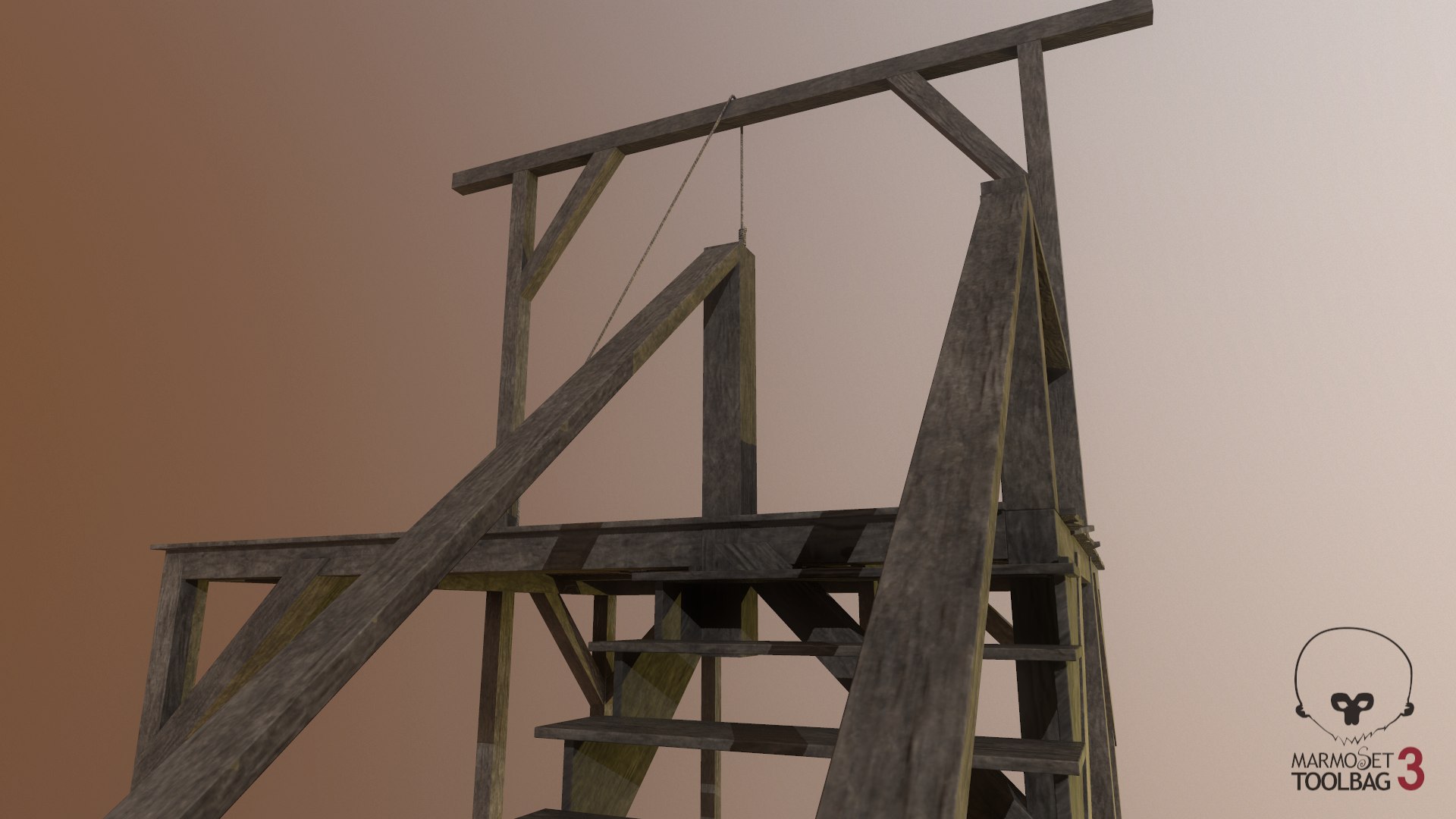 3D Model Western Gallows - TurboSquid 1371046