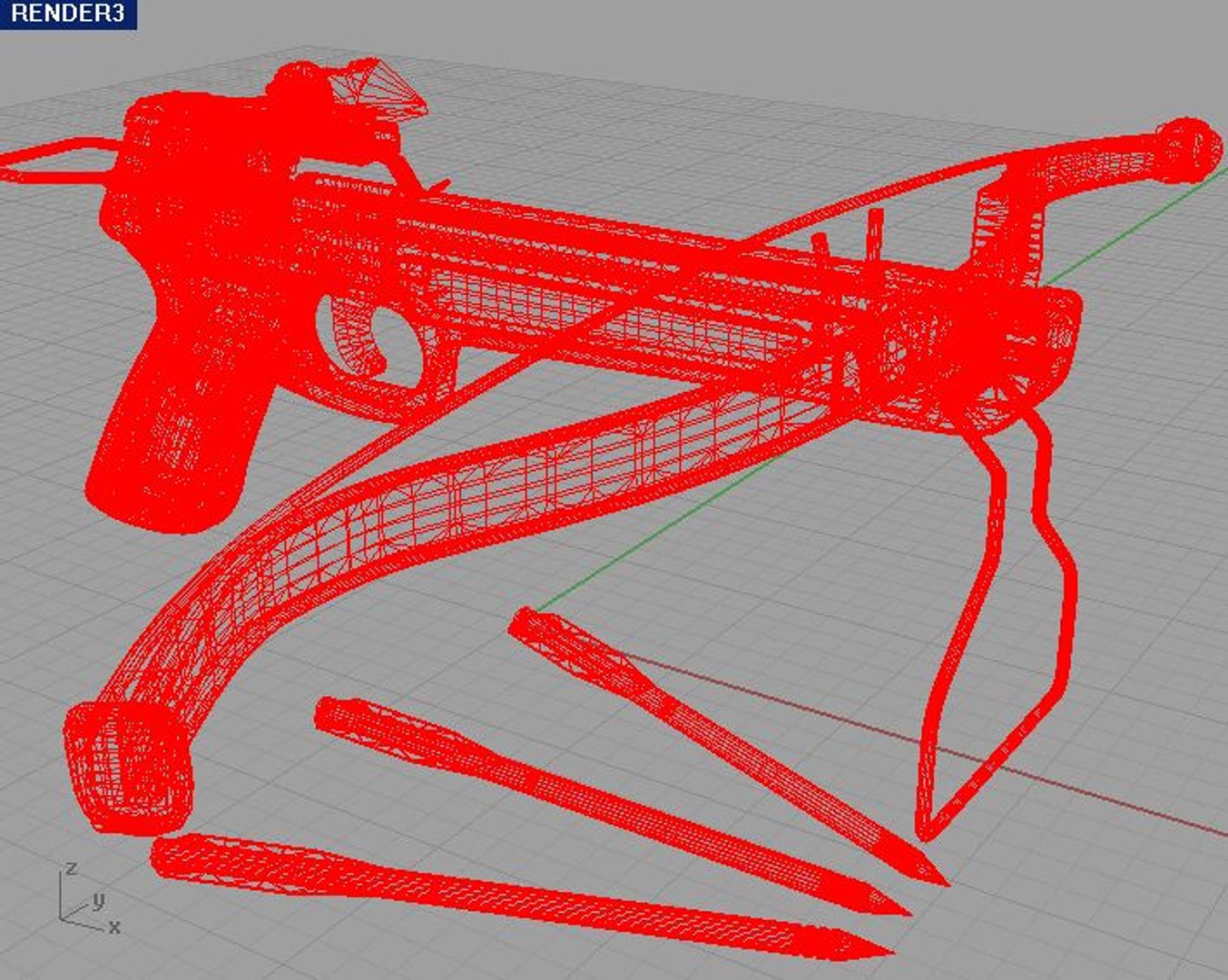 3d Hand Crossbow