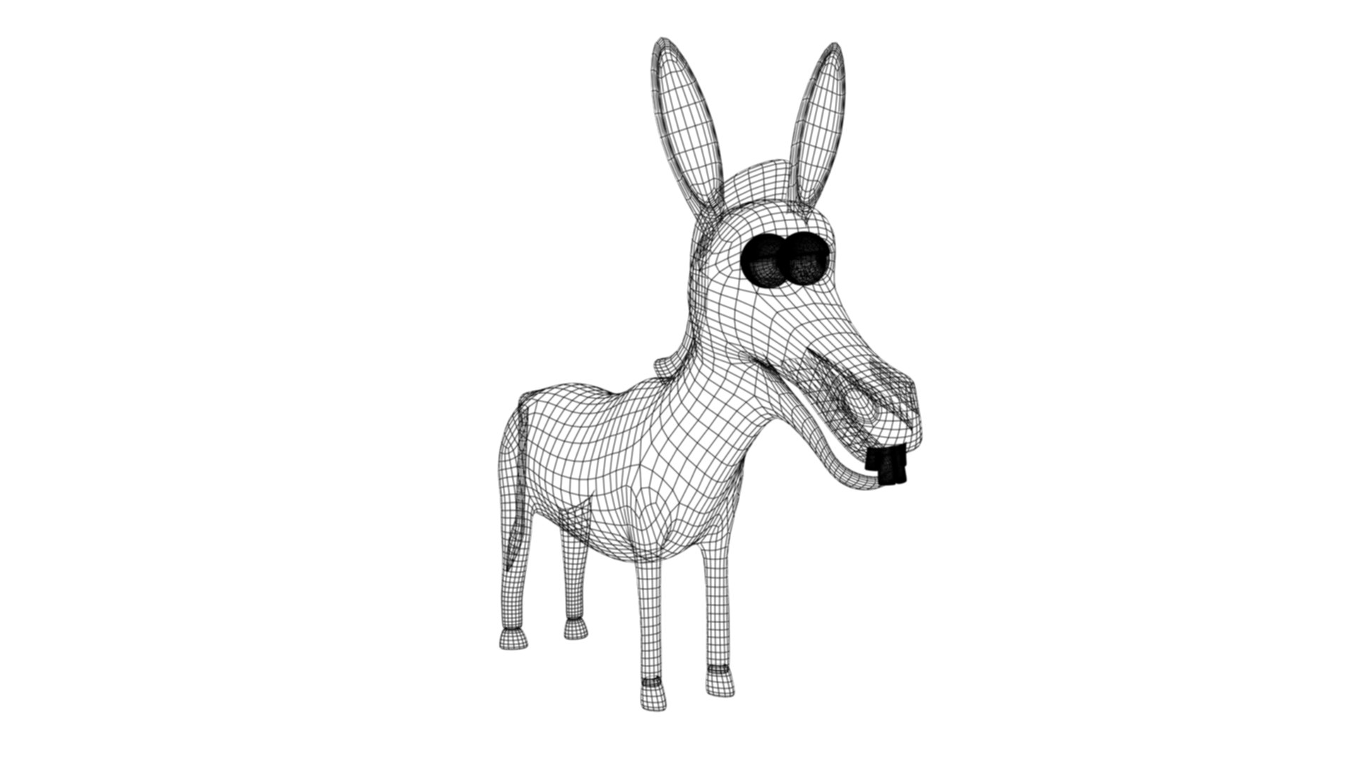 3D Model Cartoon Donkey - TurboSquid 2021942