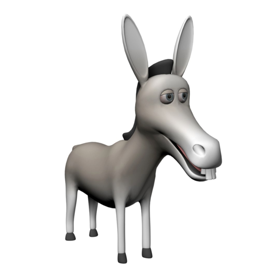 3D Model Cartoon Donkey - TurboSquid 2021942