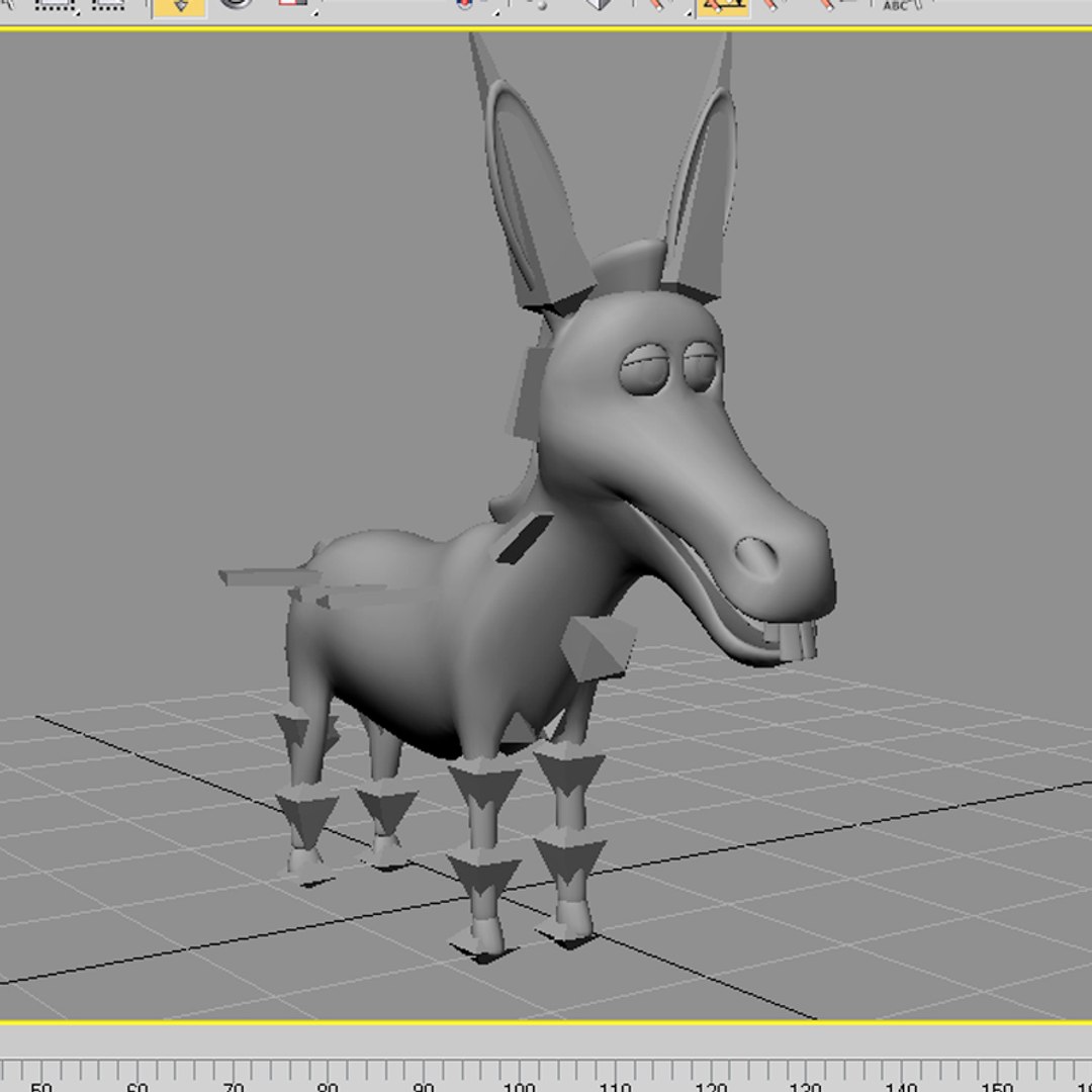 3D Model Cartoon Donkey - TurboSquid 2021942