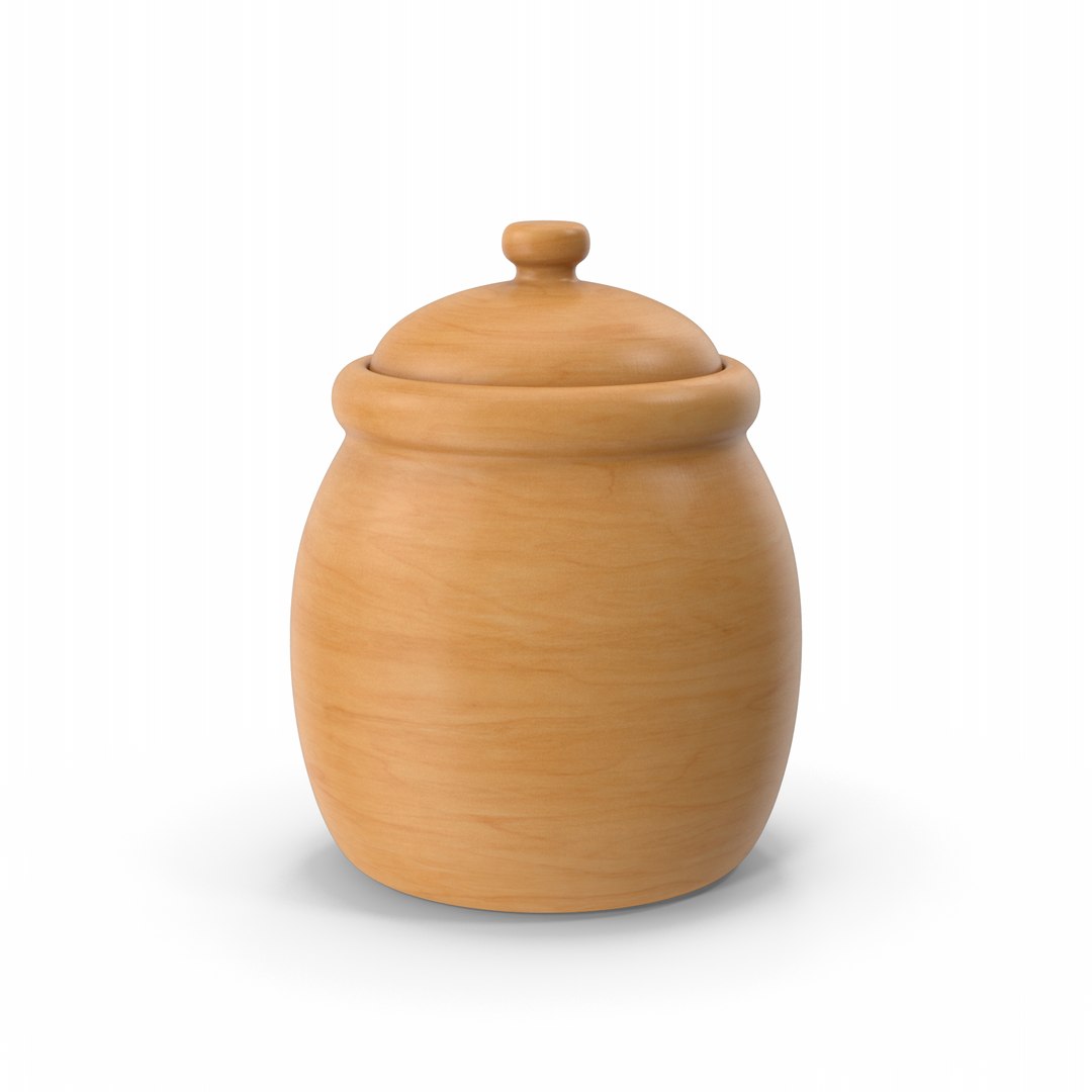 Wooden Honey Pot 3D - TurboSquid 2126318