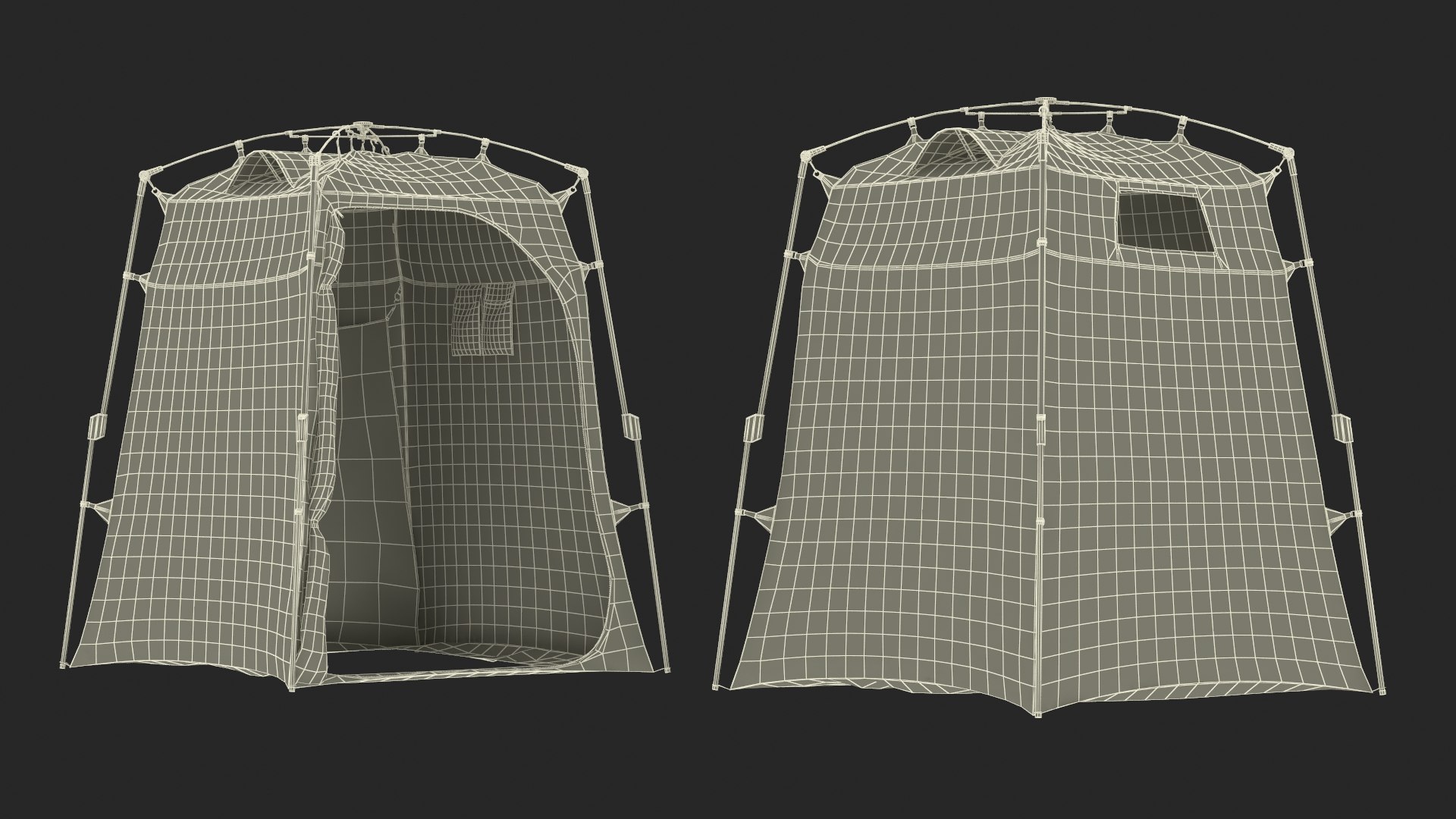 3D Portable Hygiene Tent With Frame Structure Gray - TurboSquid 2436929