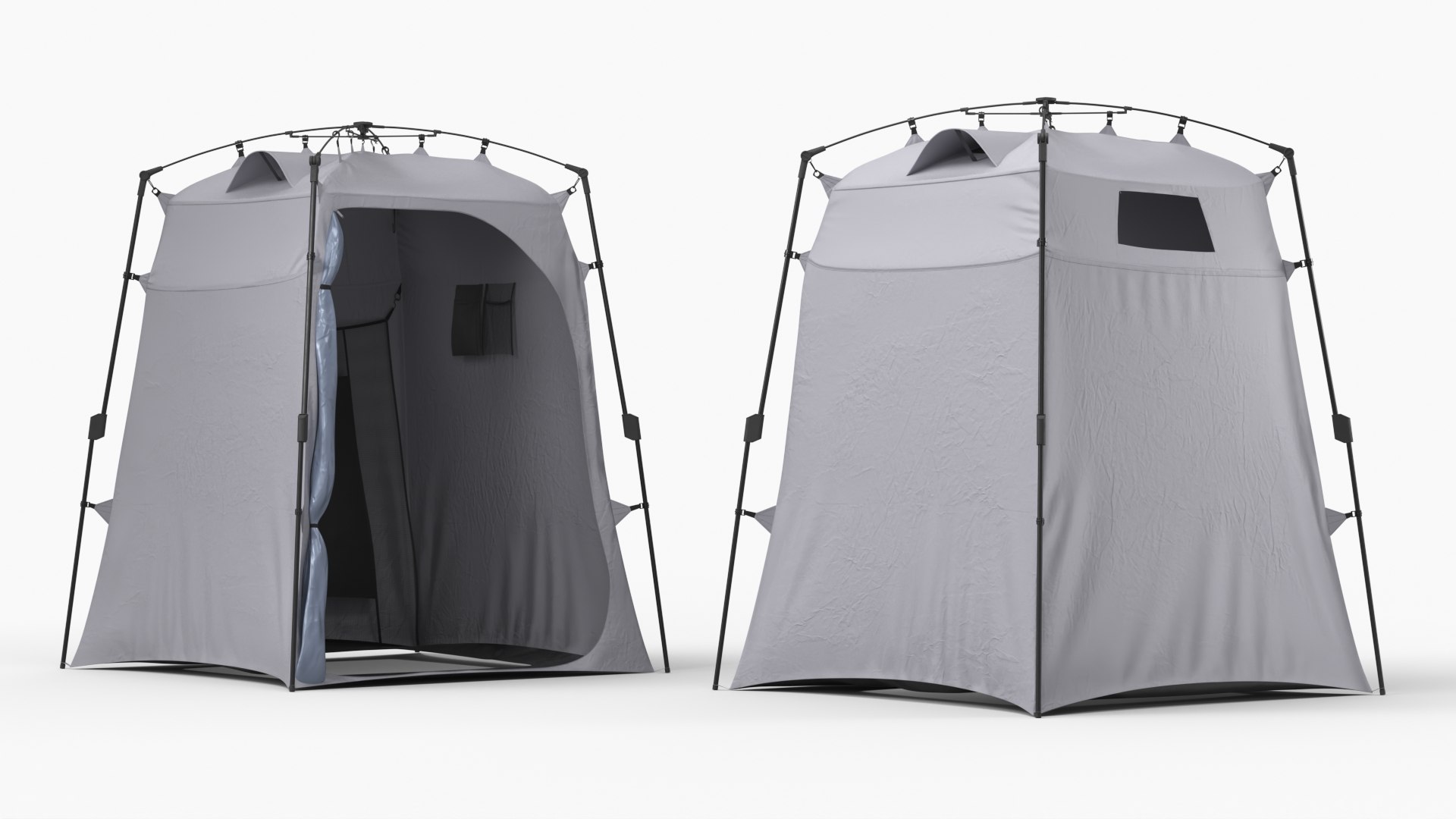 3D Portable Hygiene Tent With Frame Structure Gray - TurboSquid 2436929