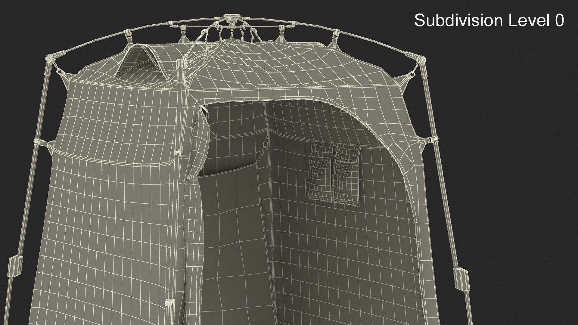 3D Portable Hygiene Tent With Frame Structure Gray - TurboSquid 2436929