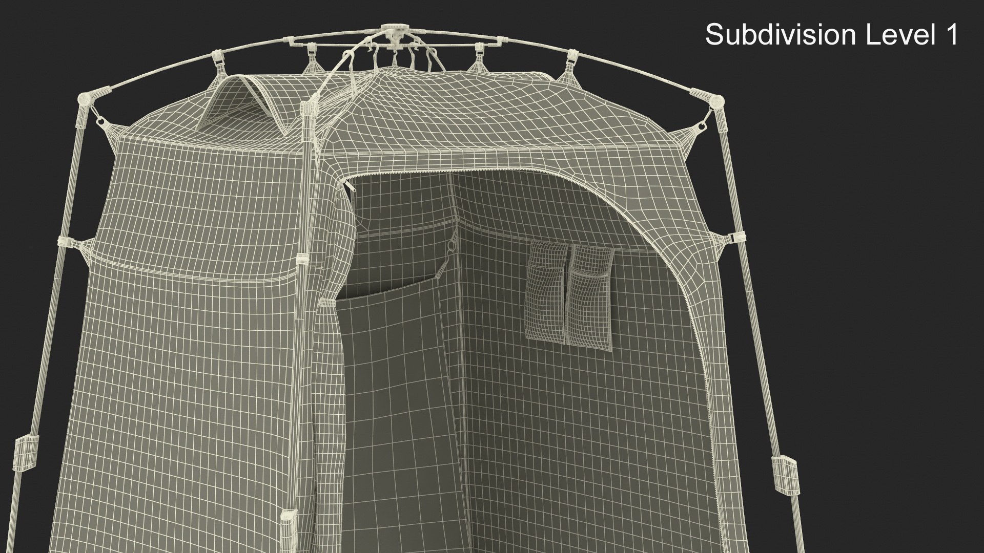 3D Portable Hygiene Tent With Frame Structure Gray - TurboSquid 2436929