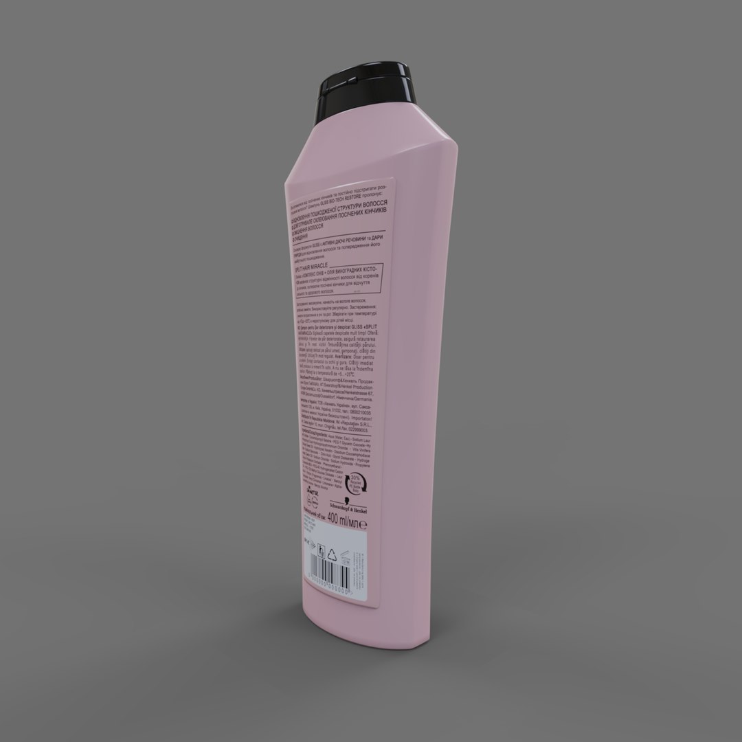 3D shampoo Schwarzkopf Gliss Split Hair Miracle 400ml model ...