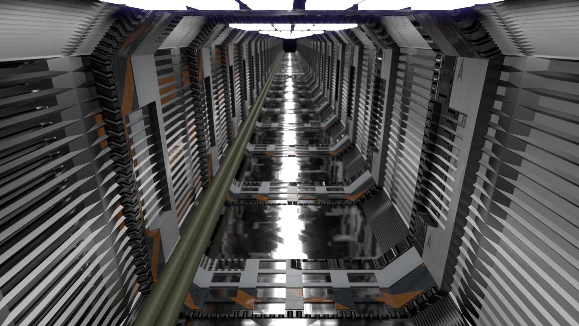 3D Spaceship Corridor - TurboSquid 2116590