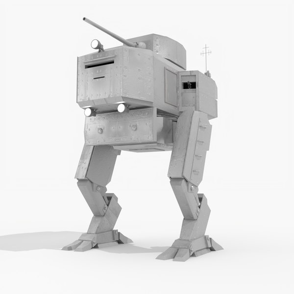 Panzer Mech Walker with RIG and LOWPOLY Default camo 3D model ...