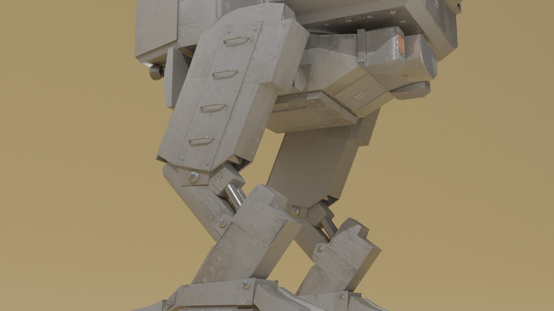Panzer Mech Walker With RIG And LOWPOLY Default Camo 3D Model ...