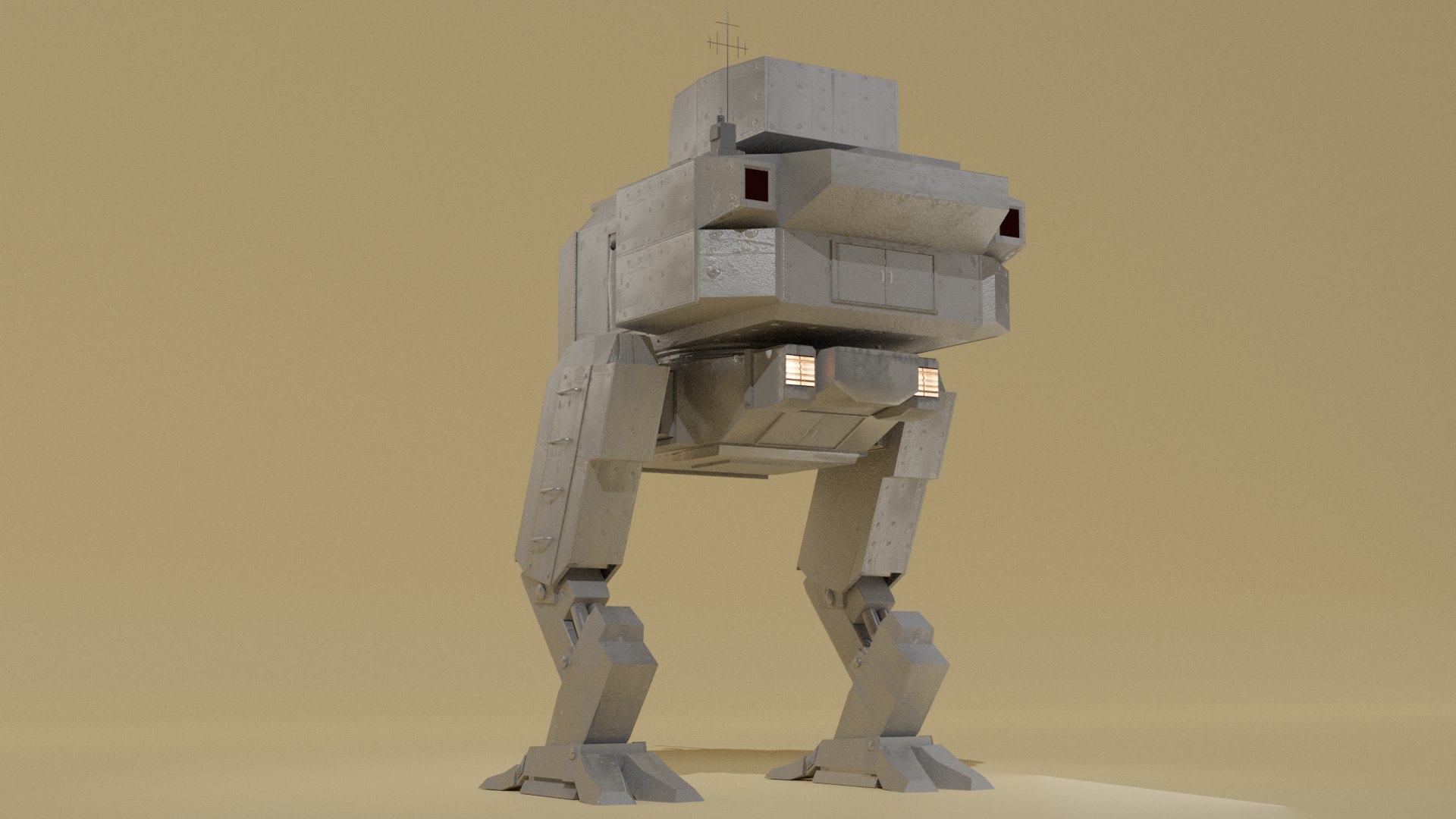 Panzer Mech Walker With RIG And LOWPOLY Default Camo 3D Model ...