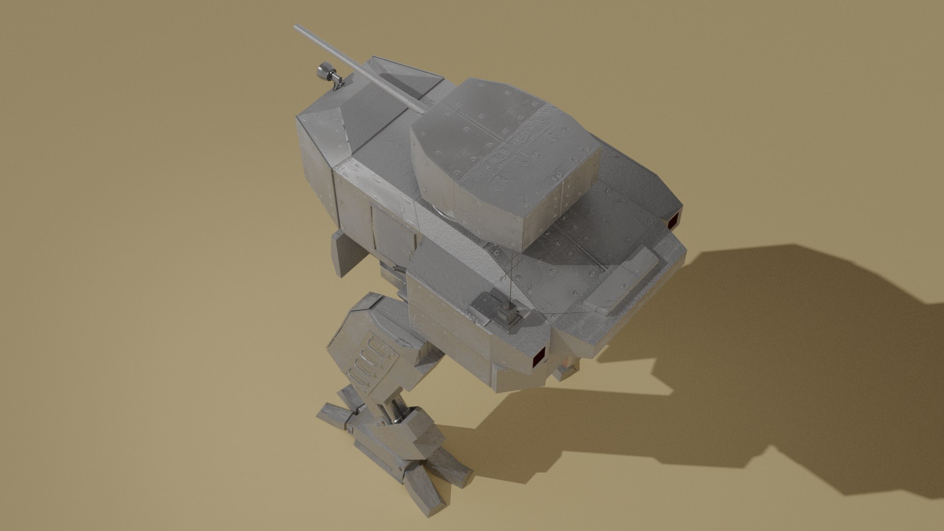 Panzer Mech Walker With RIG And LOWPOLY Default Camo 3D Model ...