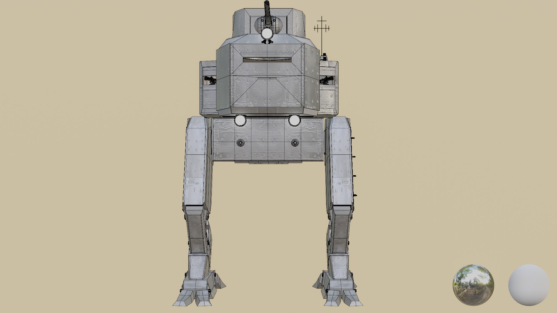 Panzer Mech Walker With RIG And LOWPOLY Default Camo 3D Model ...