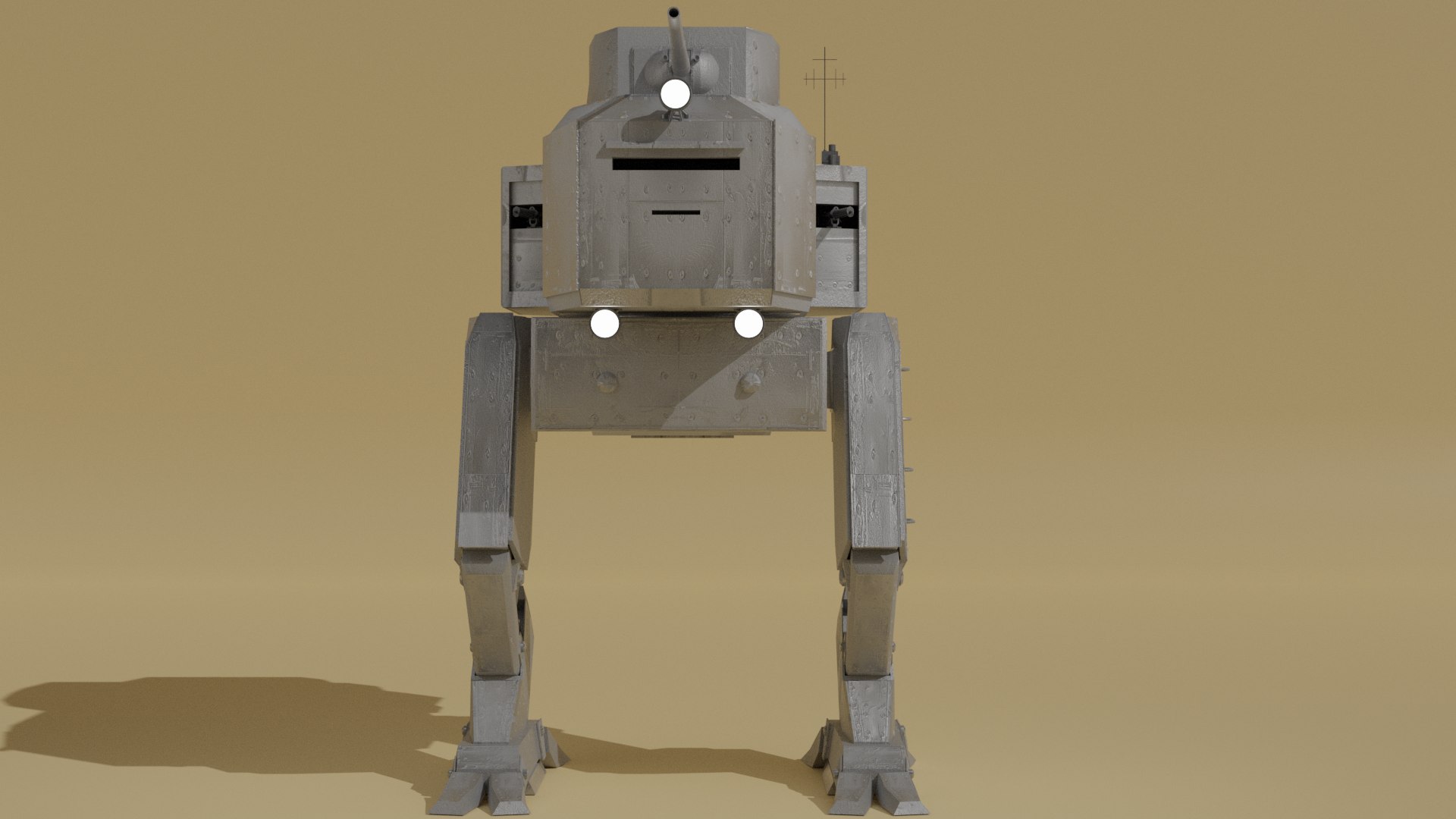 Panzer Mech Walker With RIG And LOWPOLY Default Camo 3D Model ...