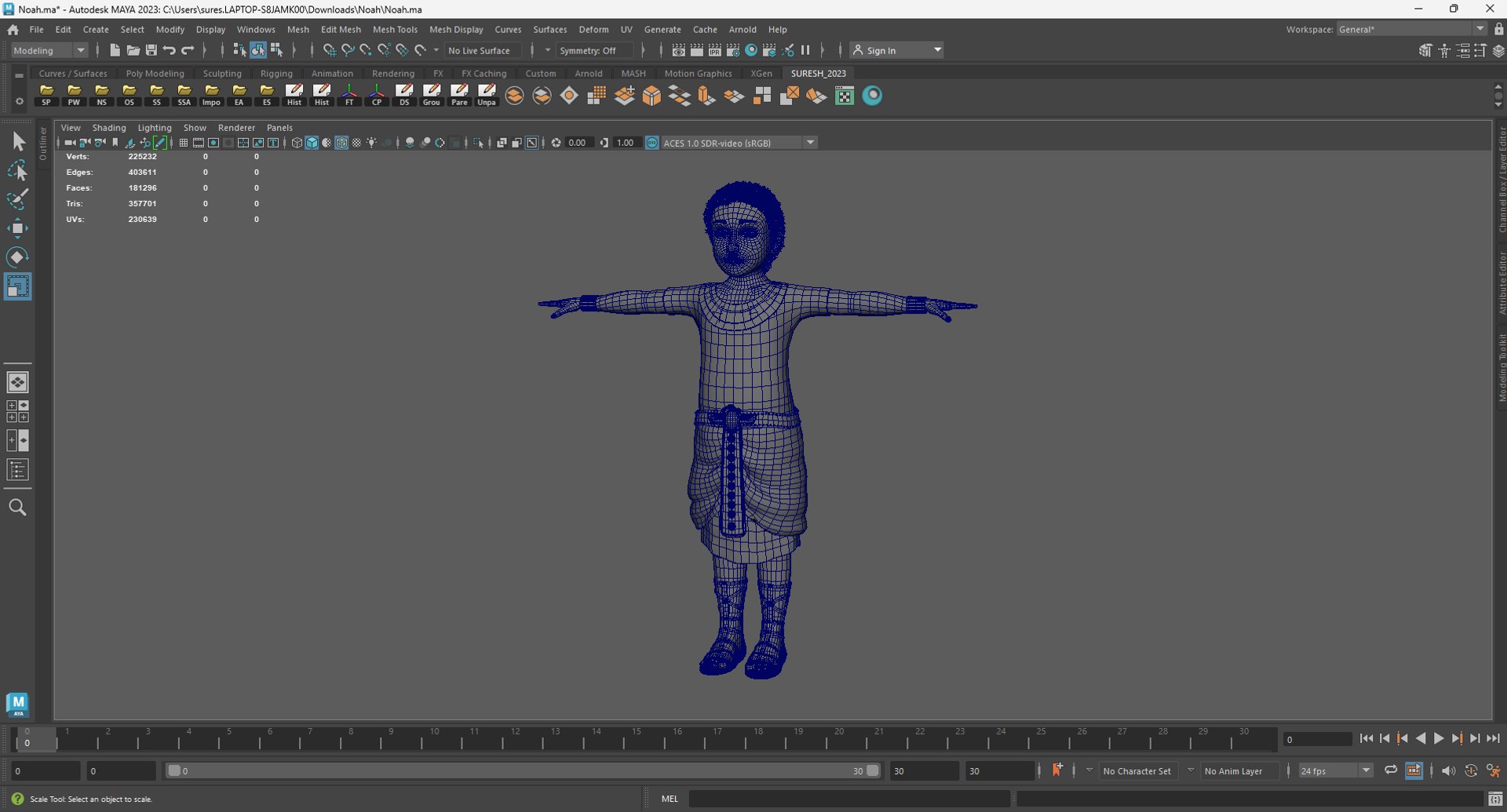 Cartoon Character NOAH - MAYA Rigged And Blender Rigged Model ...