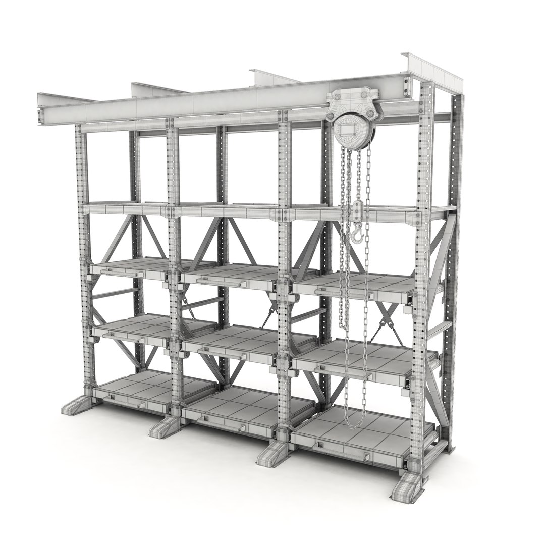 Rack Hand-chain Hoist 3D Model - TurboSquid 1656662