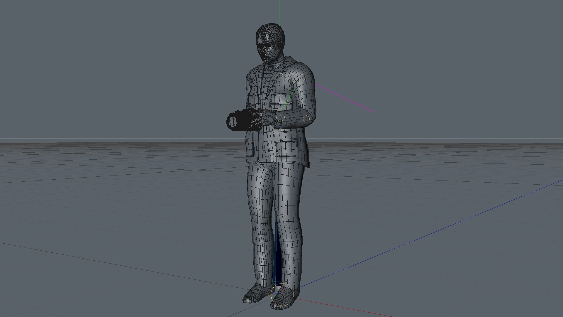 3D Animated Casual Man Tourist With Camera - TurboSquid 1799556