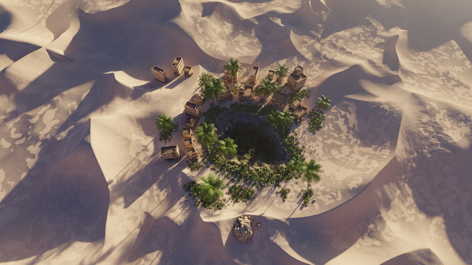 3D Oasis Scene - TurboSquid 1992258