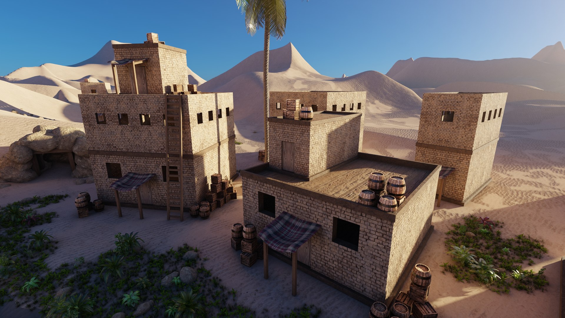 3D Oasis Scene - TurboSquid 1992258