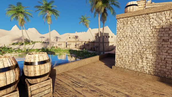 3D Oasis Scene - TurboSquid 1992258