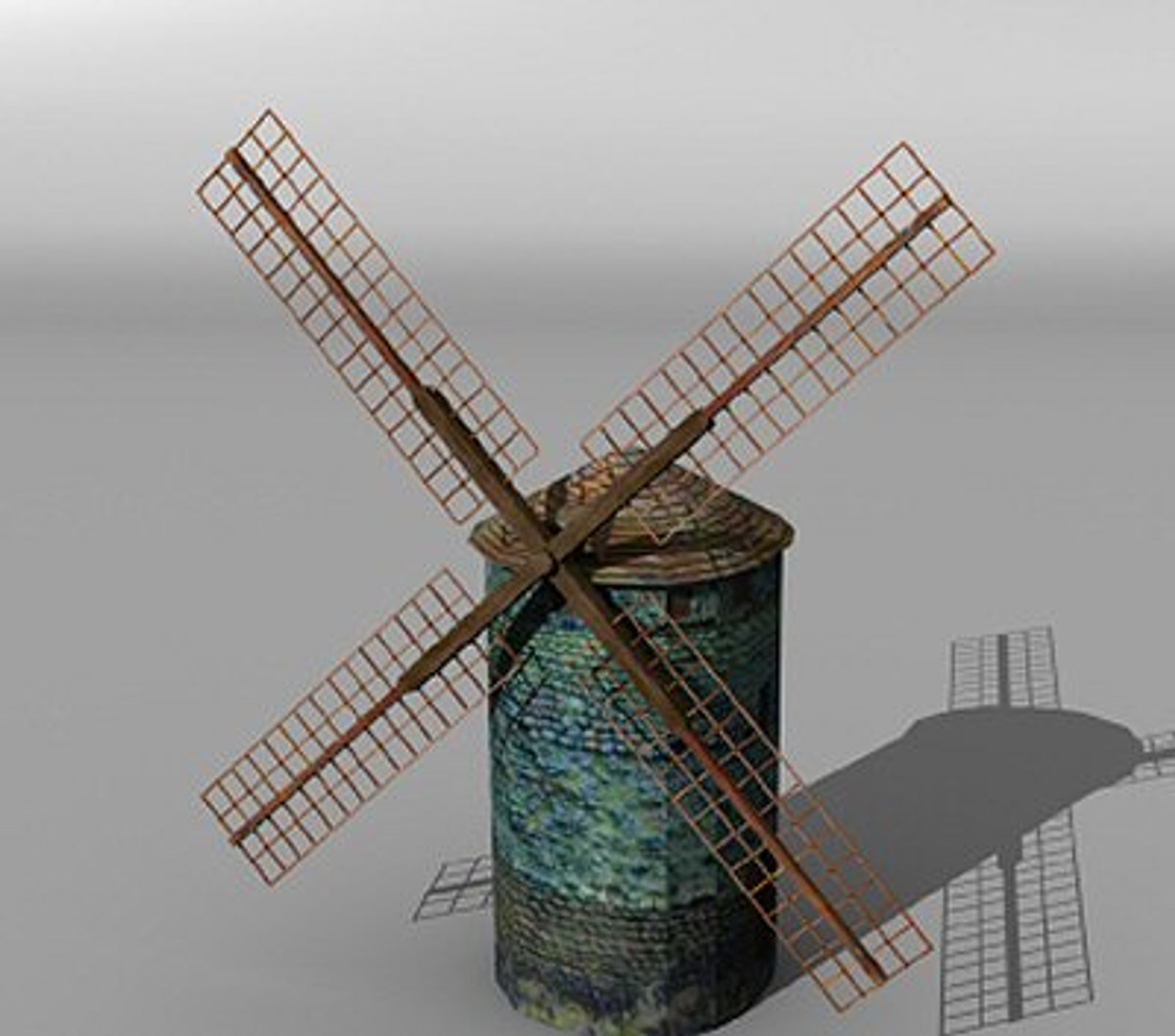 3d model medieval windmill