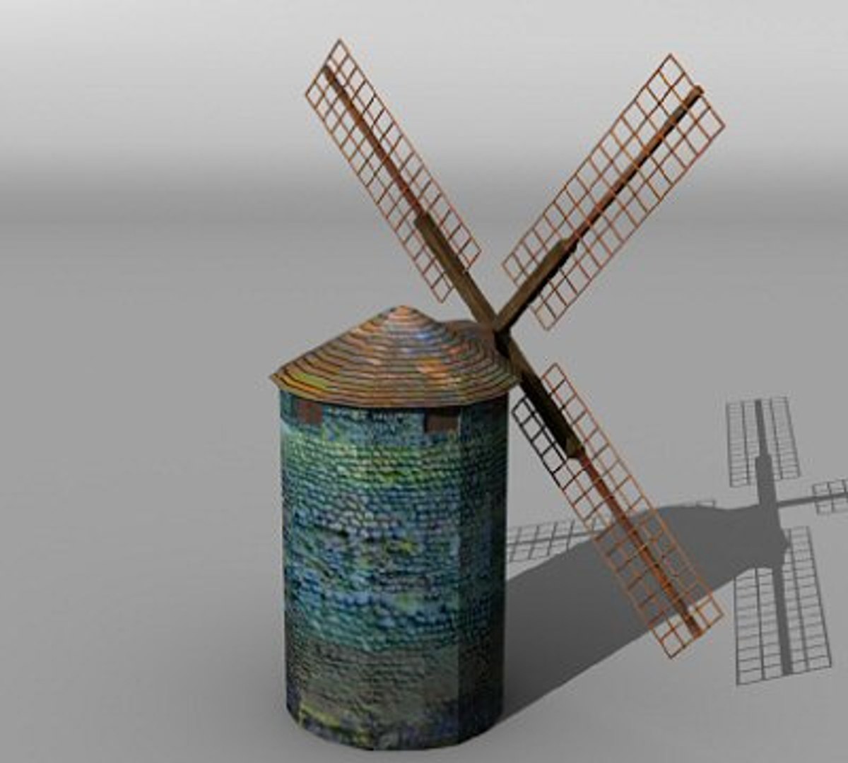 3d model medieval windmill