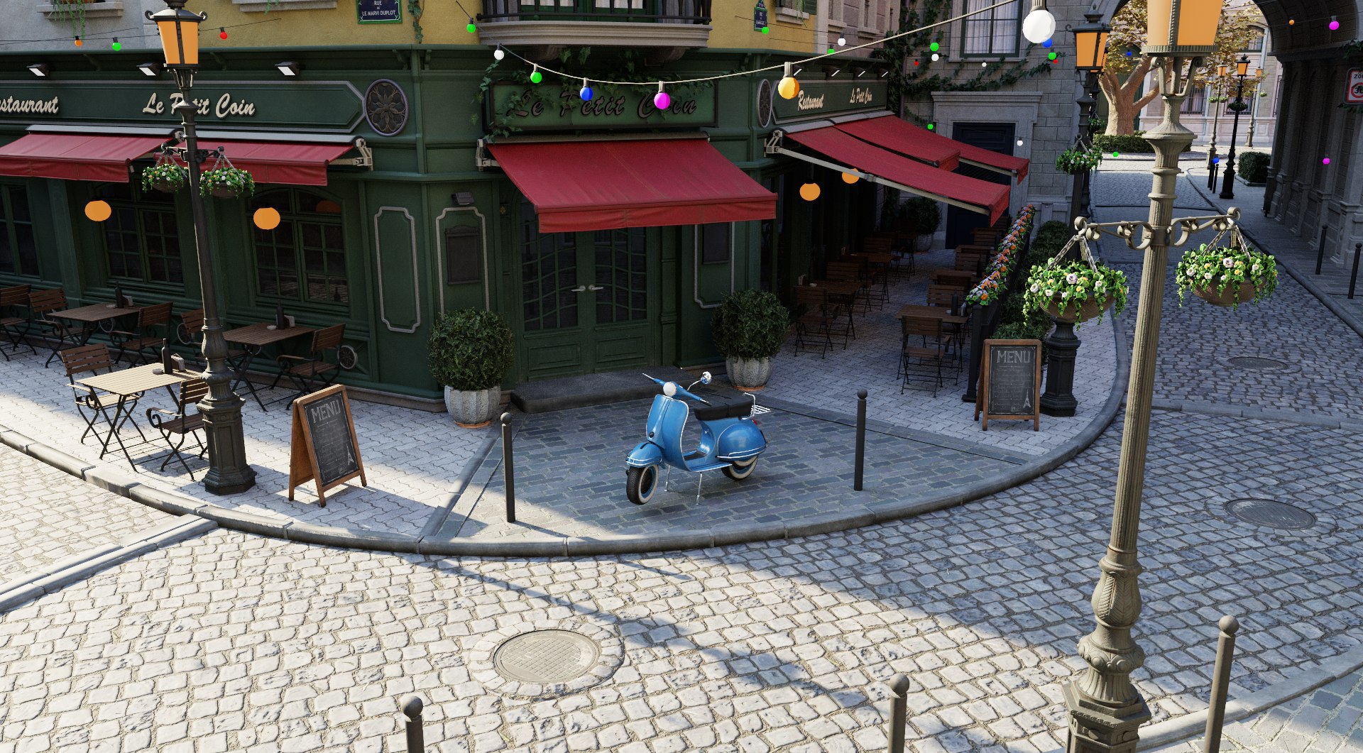 modelo 3d A Street From Paris - TurboSquid 2029648
