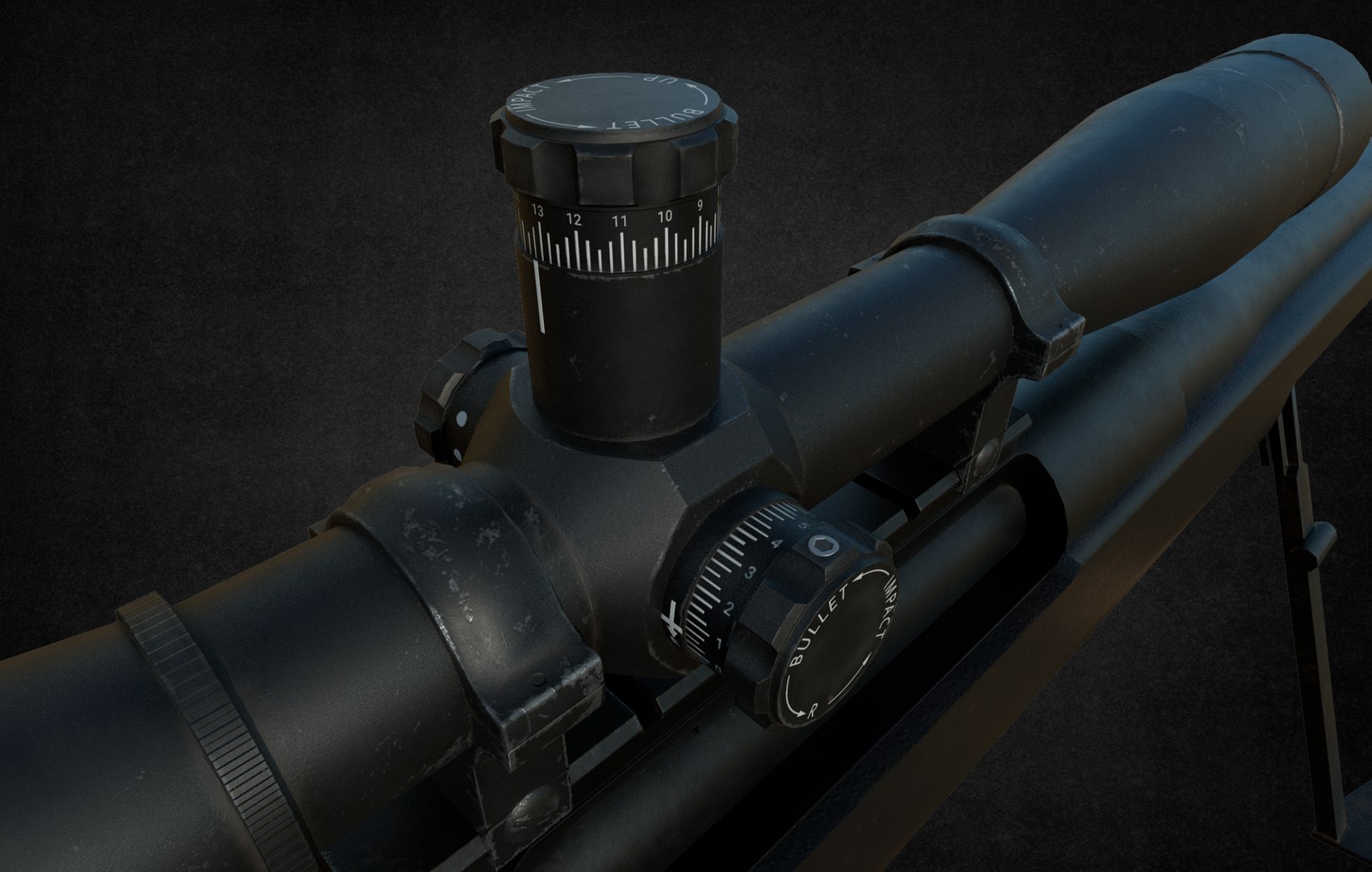 3D mcmillan leupold mk4 rifle - TurboSquid 1711926