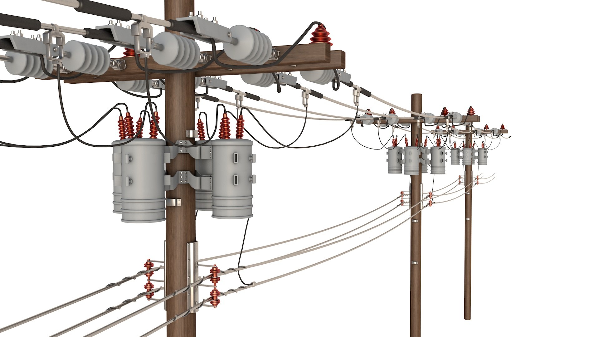 Electric Pole Power Transformer 3D Model - TurboSquid 2325435