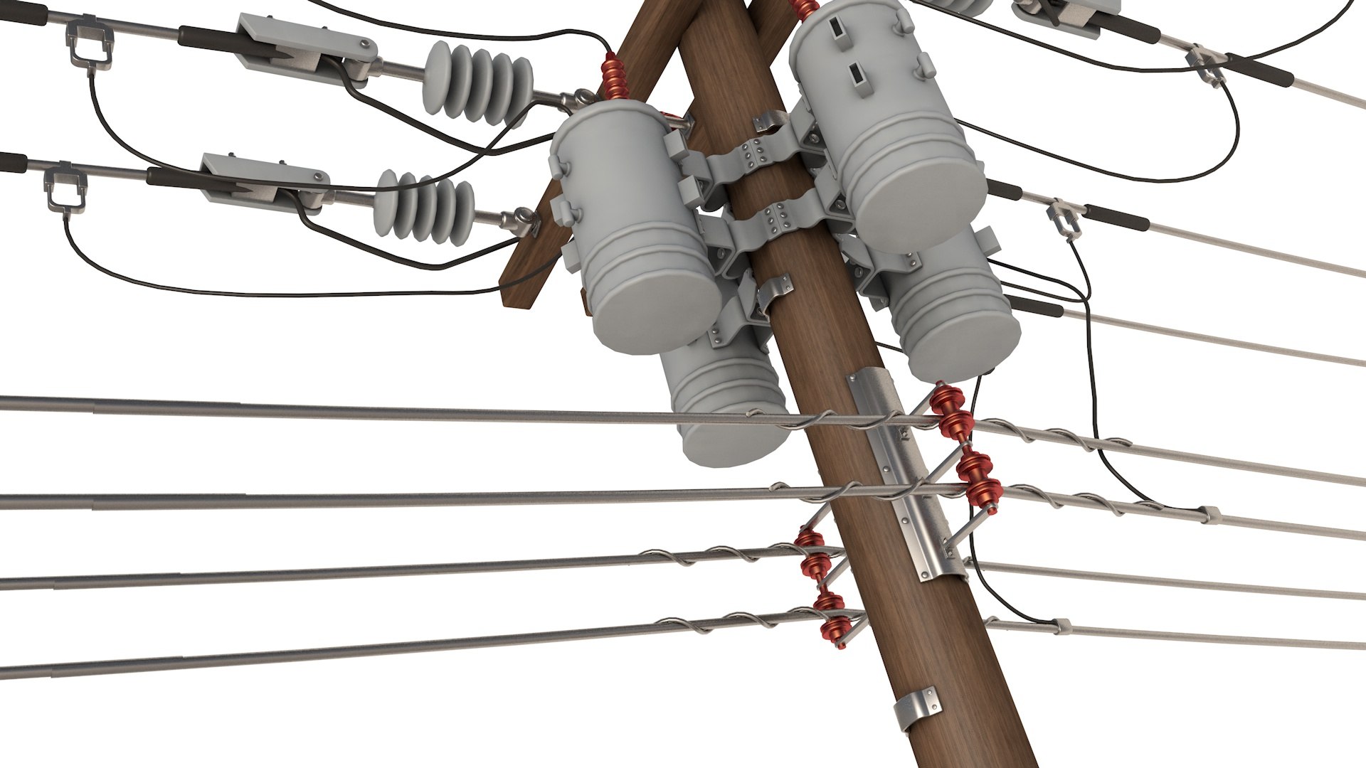 Electric Pole Power Transformer 3D Model - TurboSquid 2325435