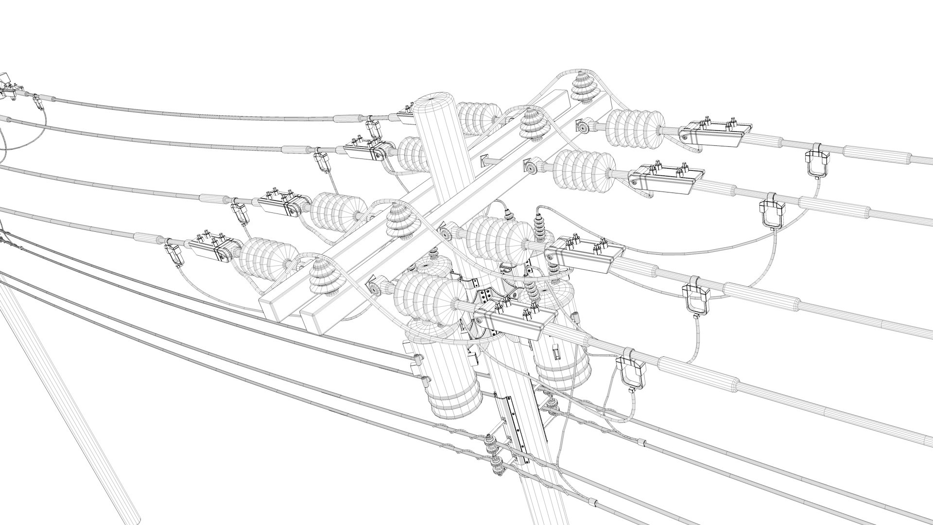 Electric Pole Power Transformer 3D Model - TurboSquid 2325435