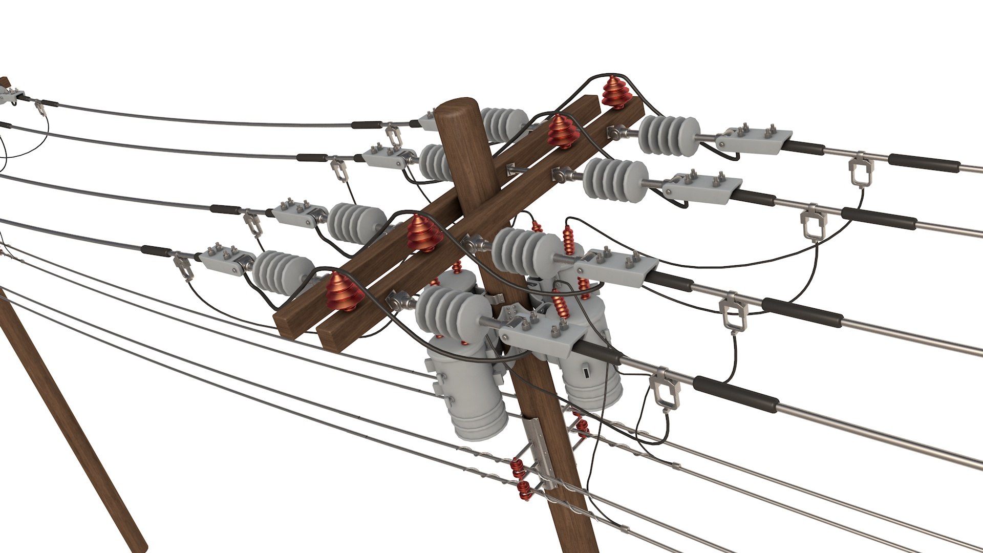 Electric Pole Power Transformer 3D Model - TurboSquid 2325435