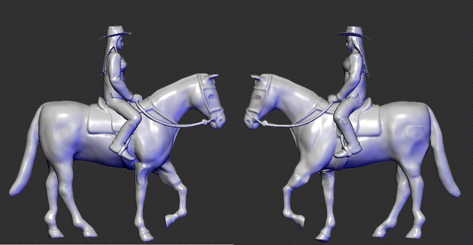 Posed Horse Rider 3D Model - TurboSquid 1385131
