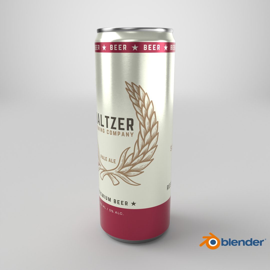 Sleek Beer Can 355ml 3D Model - TurboSquid 2388975
