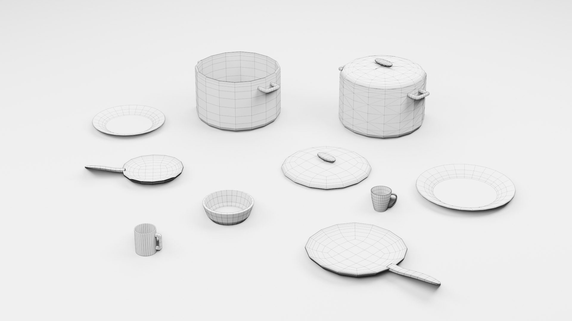 Free 3D Model Polygon Kitchen Utensils - TurboSquid 1997182