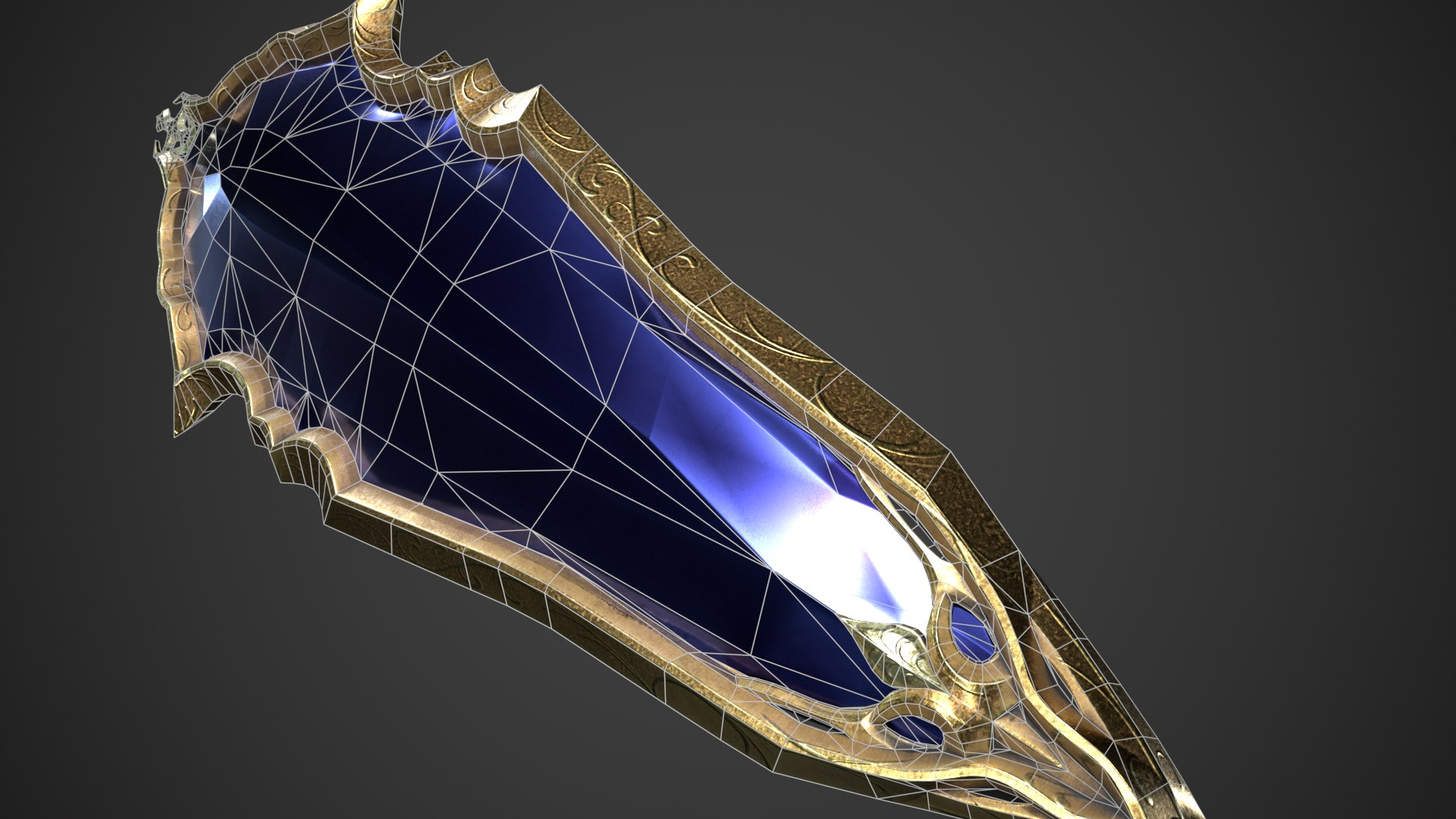 Fantasy Oblong Shield 3D - TurboSquid 2133363