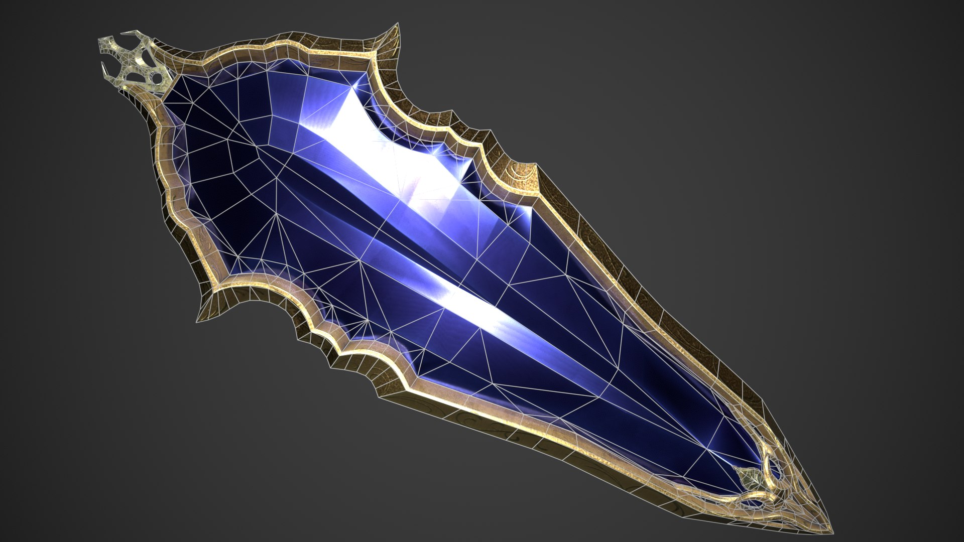 Fantasy Oblong Shield 3D - TurboSquid 2133363