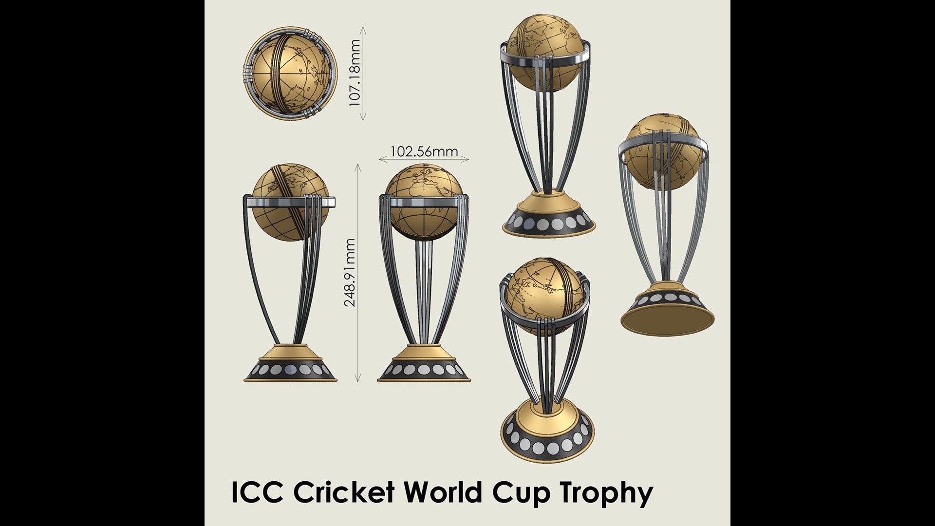 3D ICC Cricket World Cup Trophy - TurboSquid 2416748