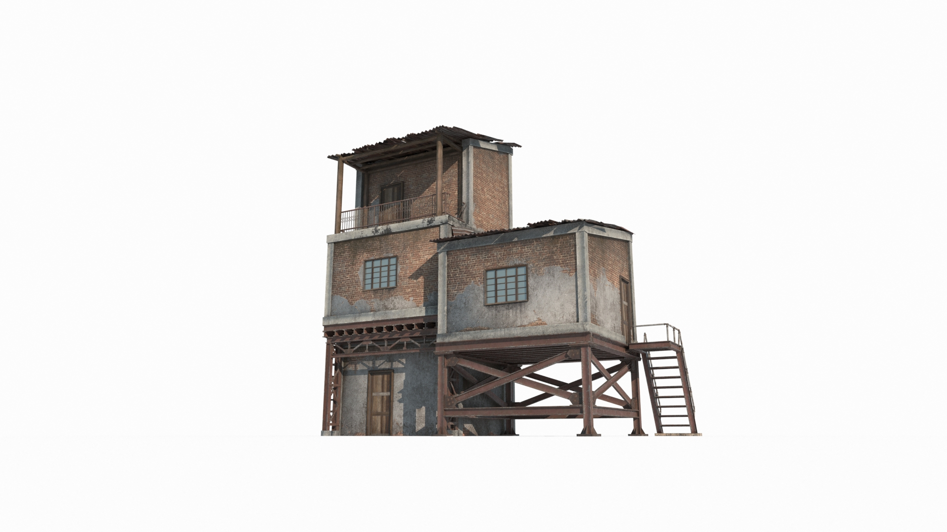 3D Model Apocalypse Style House Small Building - TurboSquid 2325034