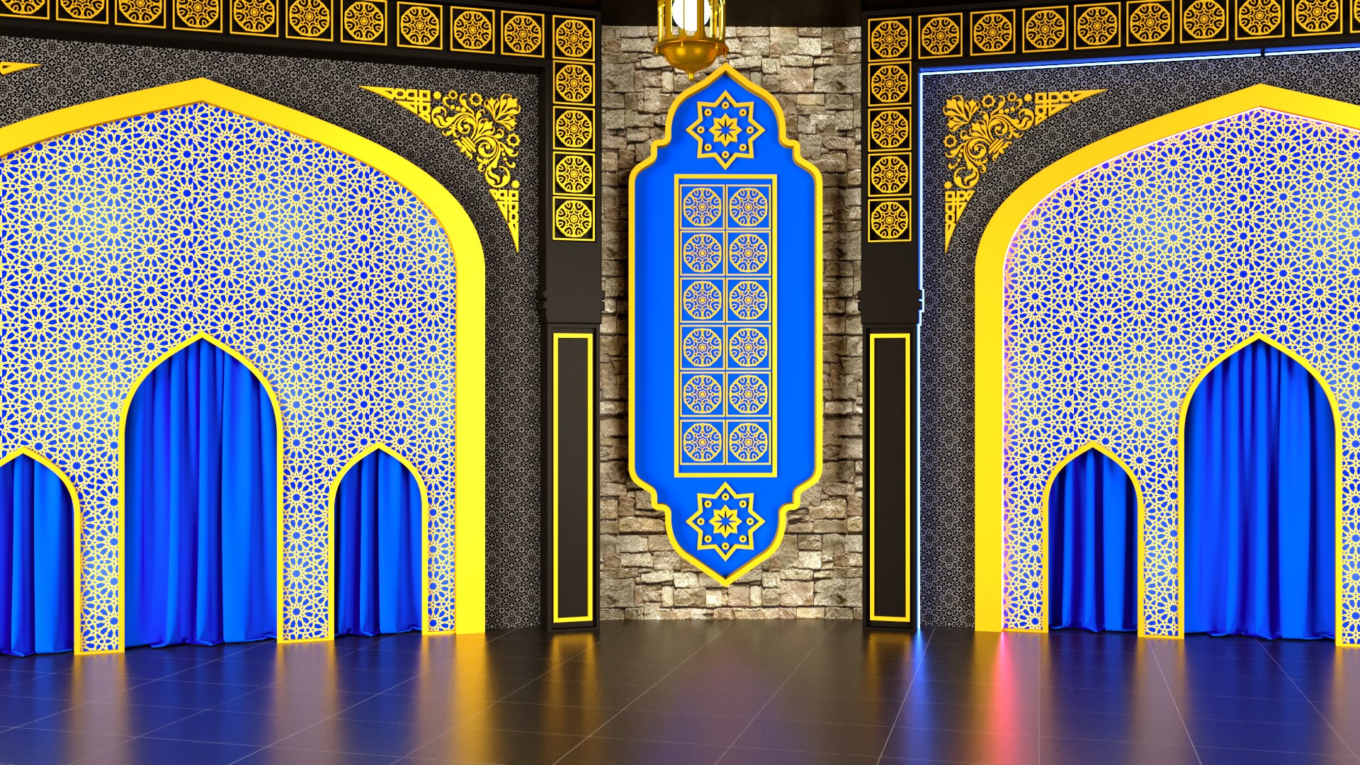 Islamic Virtual Set 3D Model - TurboSquid 1876708